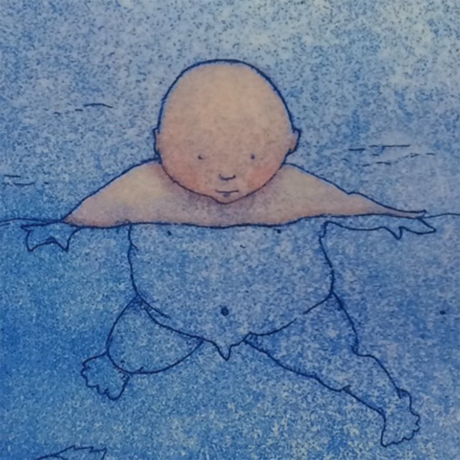Water Baby Mini Print – Handwork Ithaca's Artist Cooperative