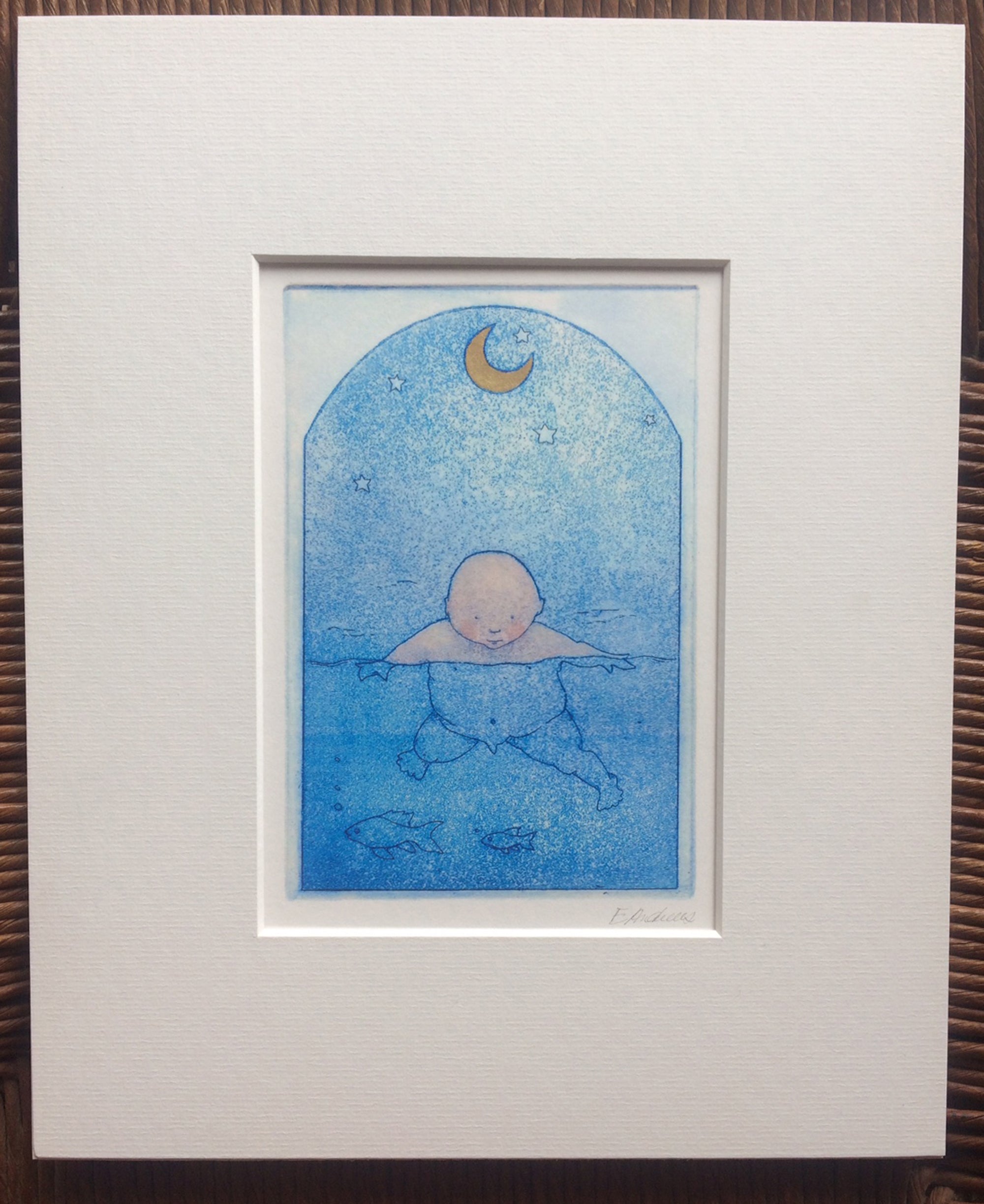 Water Baby Mini Print – Handwork Ithaca's Artist Cooperative