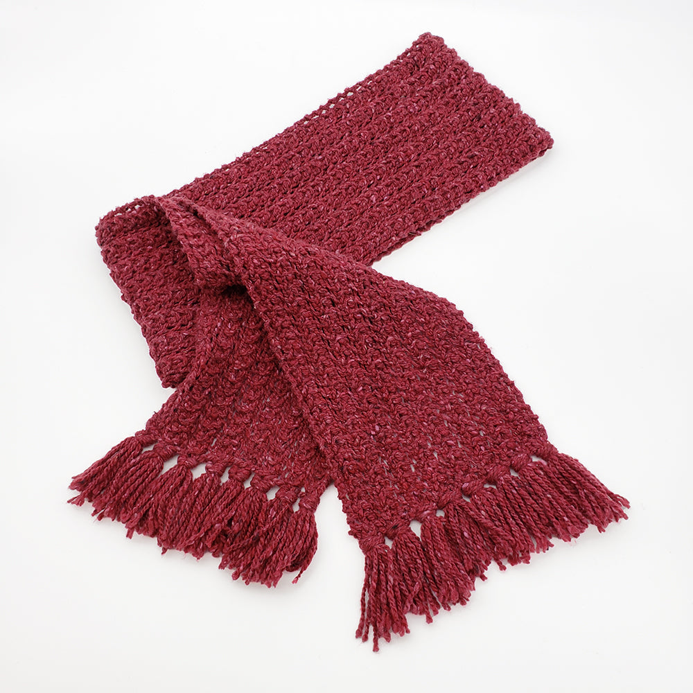 Deep Red Knit Scarf – Handwork Ithaca's Artist Cooperative
